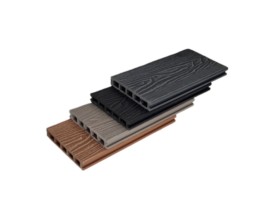 Embossed Woodgrain Composite Decking Boards 3600mm (Round Hole) - Eco ...